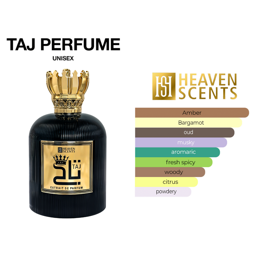 Taj Perfume for Unisex Extrait De Parfum Spray, 3.4 Ounce by Heaven Scents
